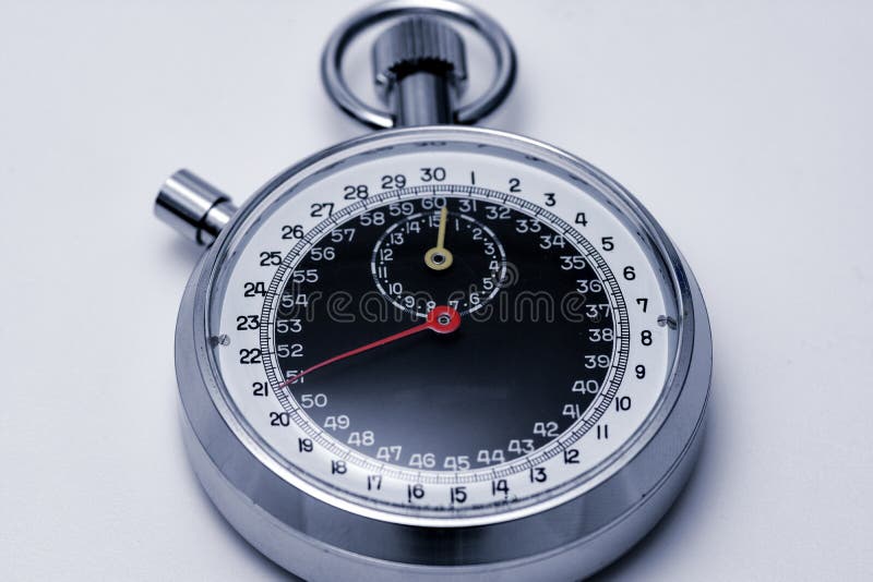 Stopwatch Close View on White Background Stock Photo - Image of timer ...