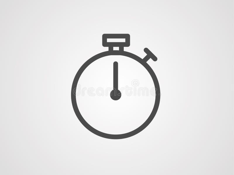 Stopwatch Vector Icon Sign Symbol Stock Vector - Illustration of arrow ...