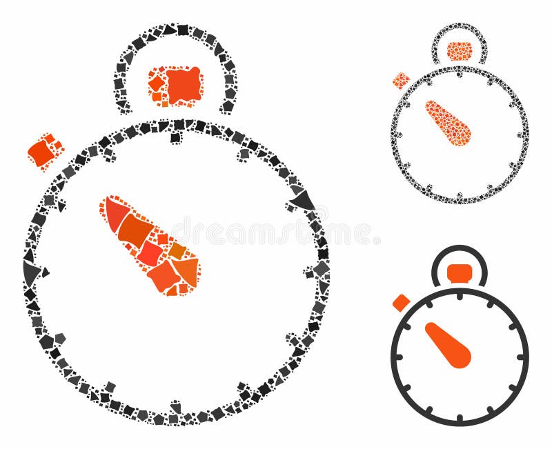 Stopwatch Composition Icon of Rough Parts Stock Vector - Illustration ...