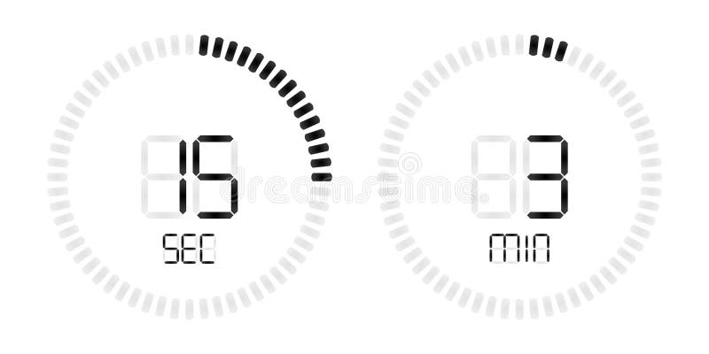 The Digital Timer 10 Seconds. Electronic Stopwatch with a Gradient Dial ...
