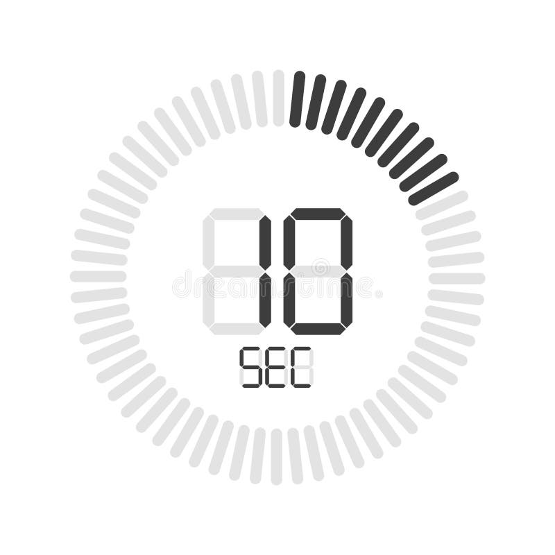 Stopwatch Digital Timer. Countdown Clock and Digital Numbers. Stock ...