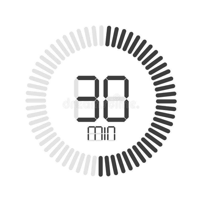 Stopwatch Digital Timer. Countdown Clock and Digital Numbers. Stock ...