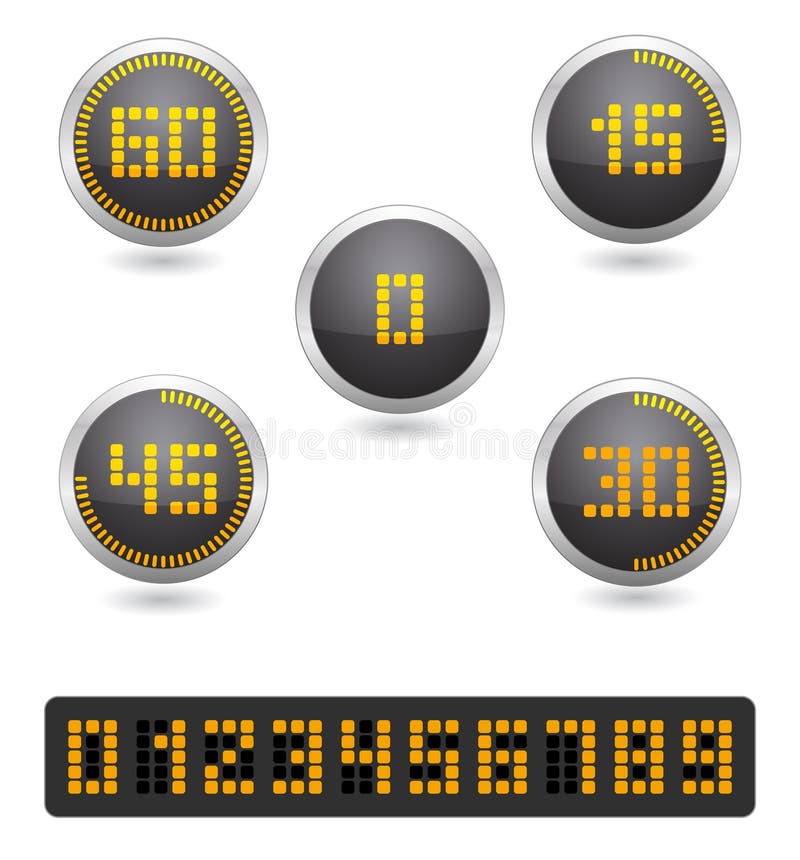 Stopwatch Digital Timer Icon Stock Vector - Illustration of indicator ...