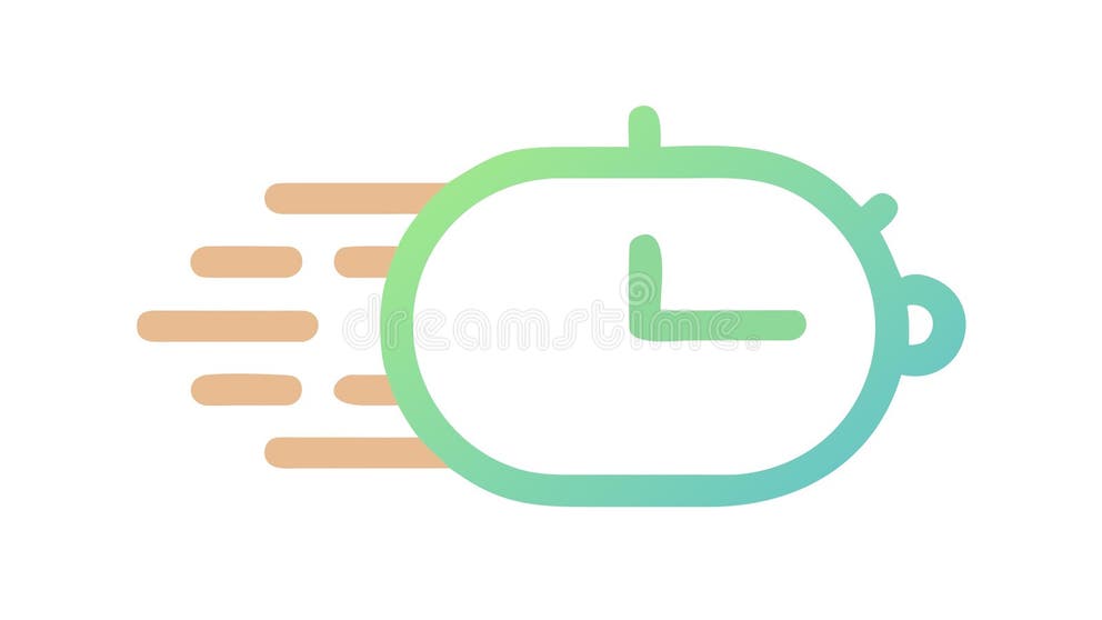 Stopwatch with Directional Lines Timed Movement Progress, Vector Design ...