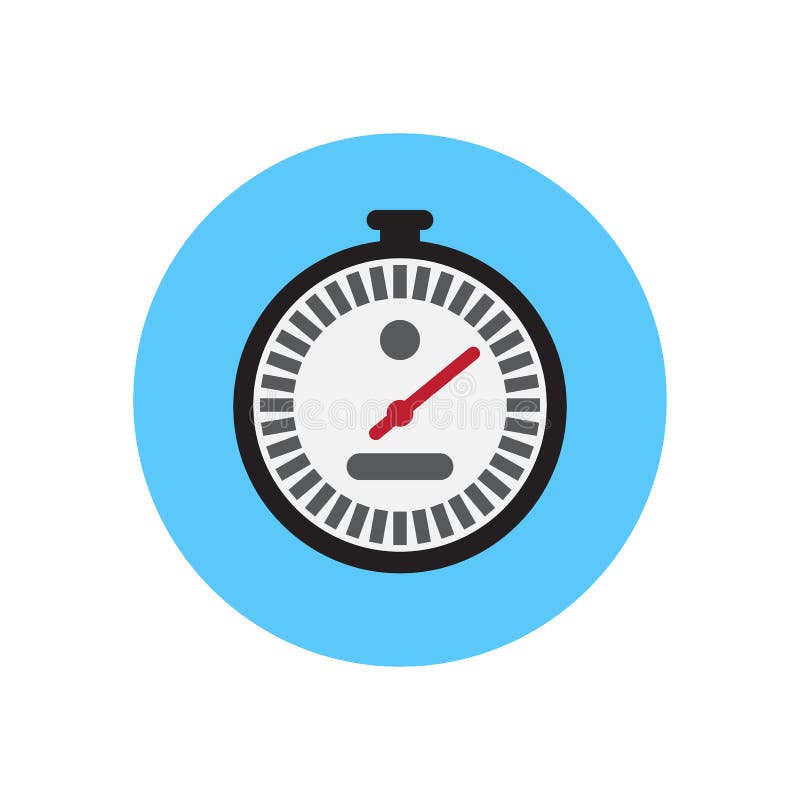 Stopwatch Flat Icon. Round Colorful Button, Chronometer Circular Vector Sign, Logo Illustration ...