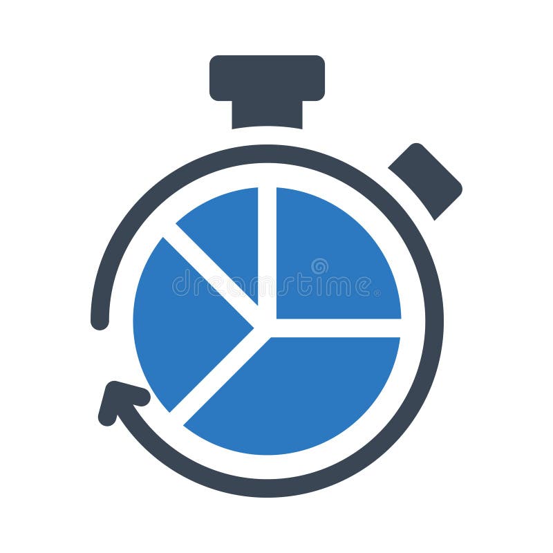 Stopwatch glyph color icon stock illustration. Illustration of interval ...