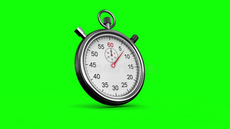 Stopwatch on Green Background Stock Footage - Video of chroma, timing ...