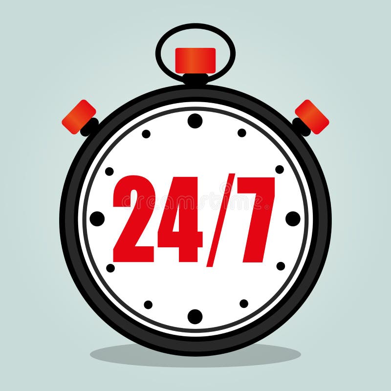 One hour stopwatch stock vector. Illustration of flat - 107614372