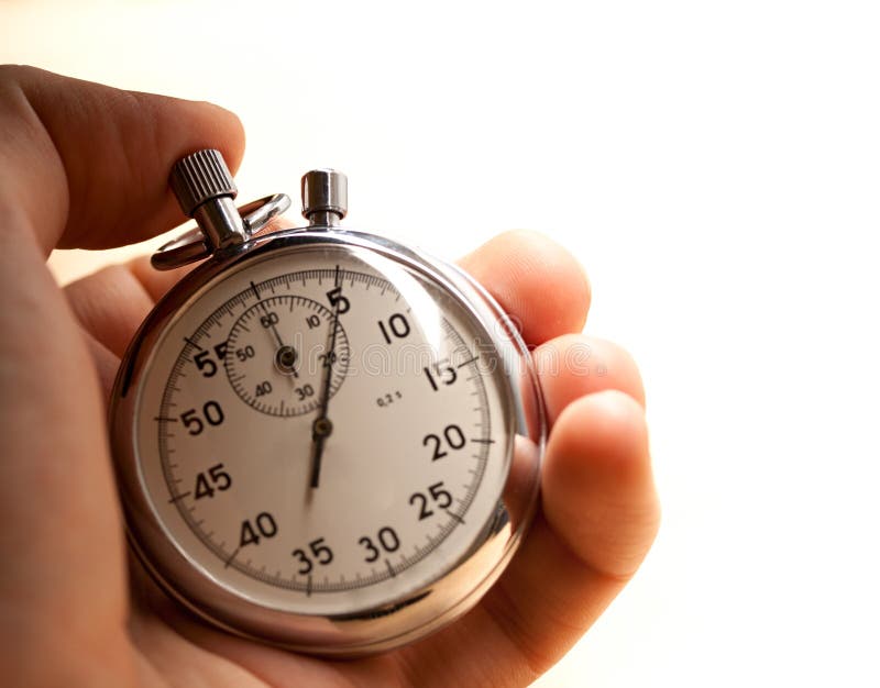 Stopwatch in a hand stock photo. Image of urgency, timepiece - 3552402