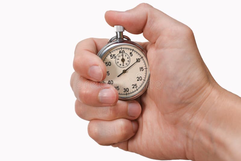 Stopwatch in a hand stock photo. Image of urgency, timepiece - 3552402
