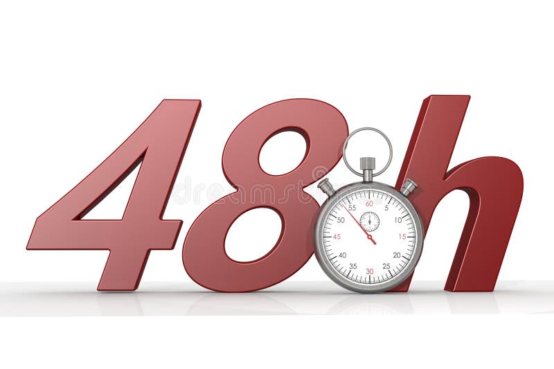 Stopwatch with 48 Hours Time Limit Isolated Stock Illustration ...