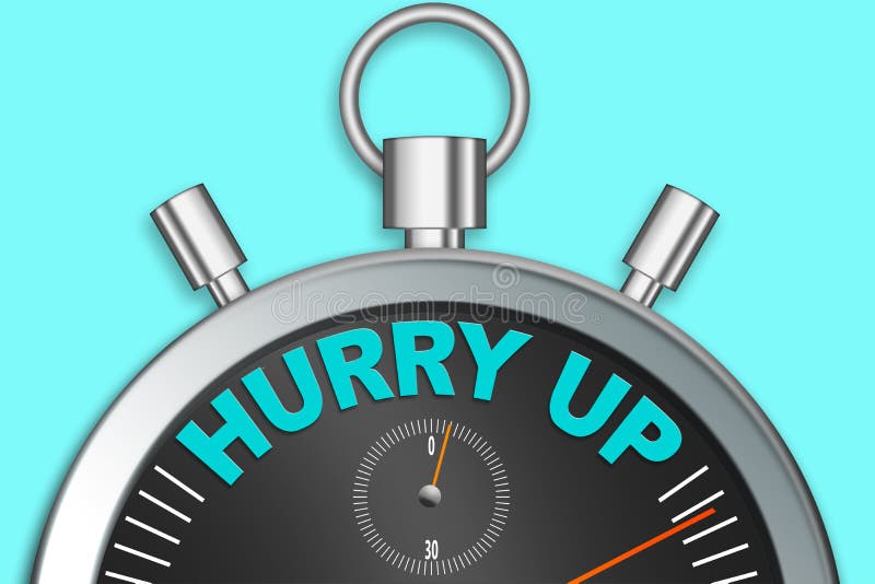 Hurry Up Word Comic Book Pop Art Vector Stock Vector - Illustration of ...