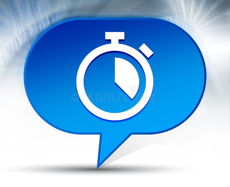Stopwatch Icon Blue Bubble Background Stock Illustration - Illustration ...