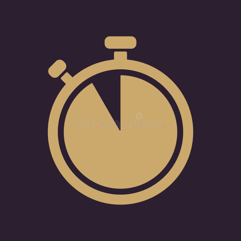 The Stopwatch Icon. Countdown Symbol Stock Vector - Illustration of ...