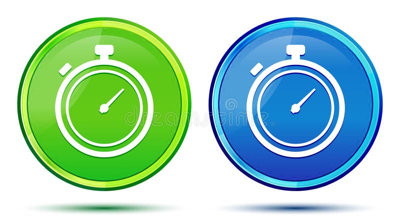 Stopwatch Icon Creative Natural Round Button Set Illustration Stock ...