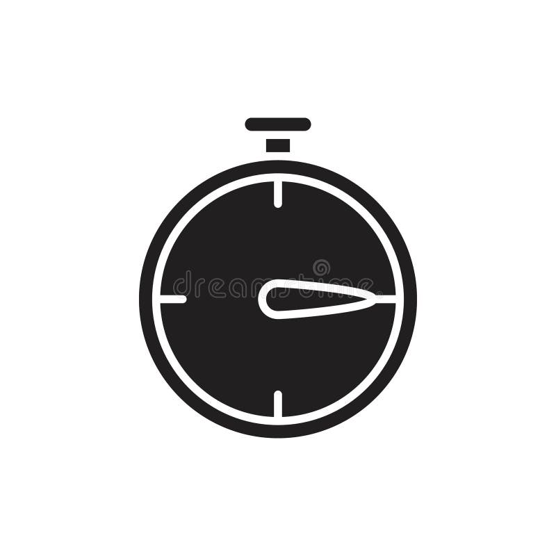 Stopwatch Icon Flat Line Illustration Stock Illustration - Illustration ...