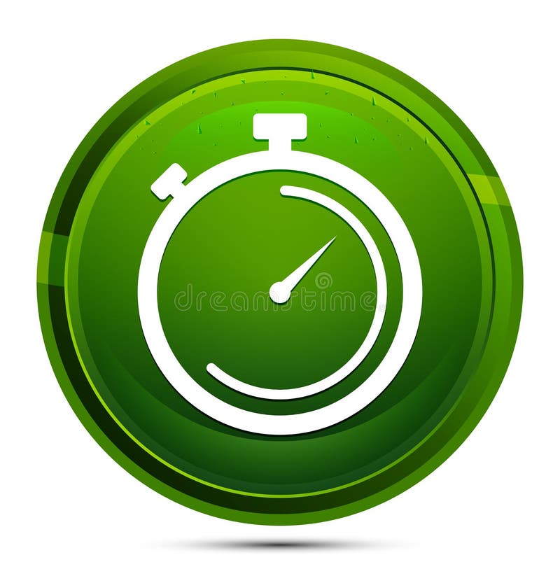 Stopwatch Icon Elegant Blue Round Button Illustration Stock Vector ...