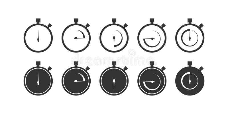 Stopwatch Icon. Hand Timer Symbol. Sign Clock Vector Stock Vector ...