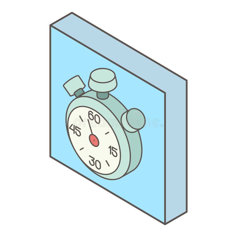 Stopwatch Icon, Isometric Style Stock Vector - Illustration of icon ...