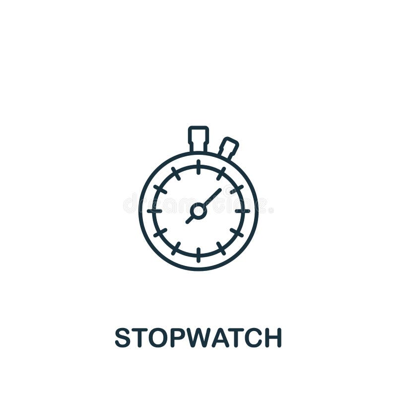 Stopwatch Icon. Line Simple Measuring Icon for Templates, Web Design ... Stopwatch Icon. Line Simple Measuring Icon for Templates, Web Design ...