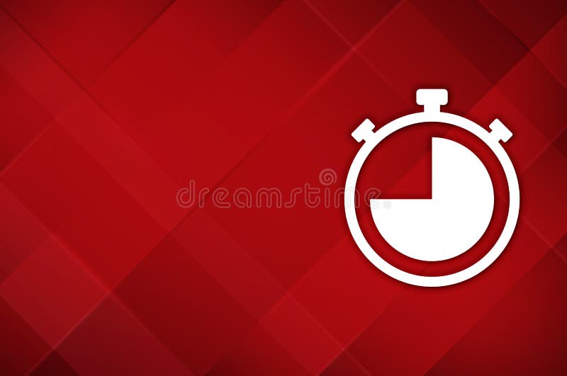 Stopwatch Icon Modern Layout Design Abstract Red Background ...