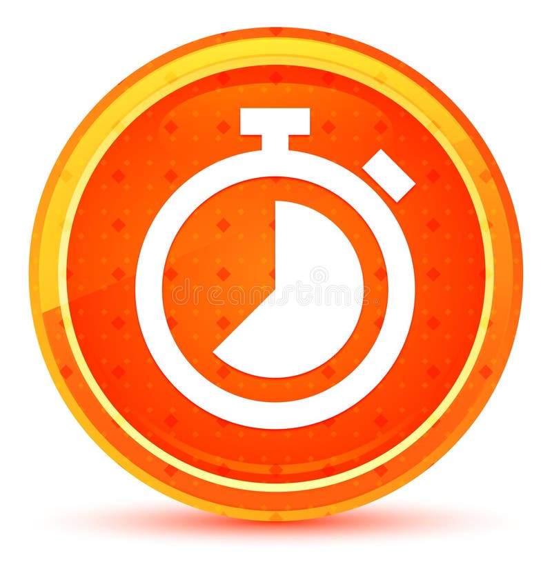 Stopwatch Icon Natural Orange Round Button Stock Illustration ...