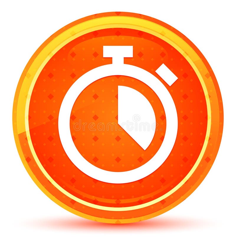 Stopwatch Icon Natural Orange Round Button Stock Illustration ...