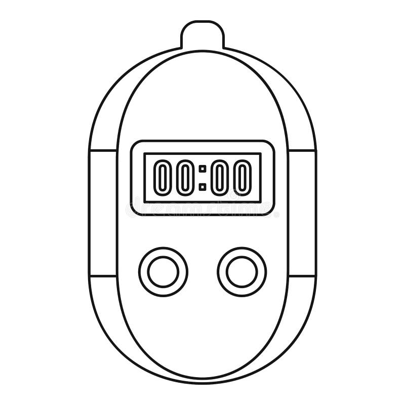 Stopwatch Icon, Outline Style Stock Vector - Illustration of ...
