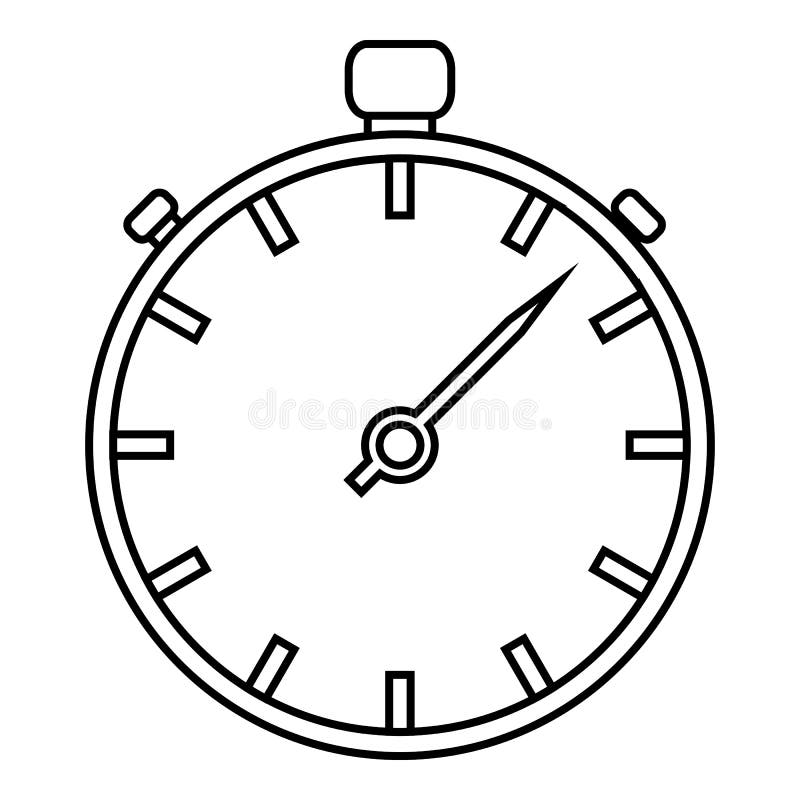 Stopwatch Icon, Outline Style Stock Vector - Illustration of graphic ...