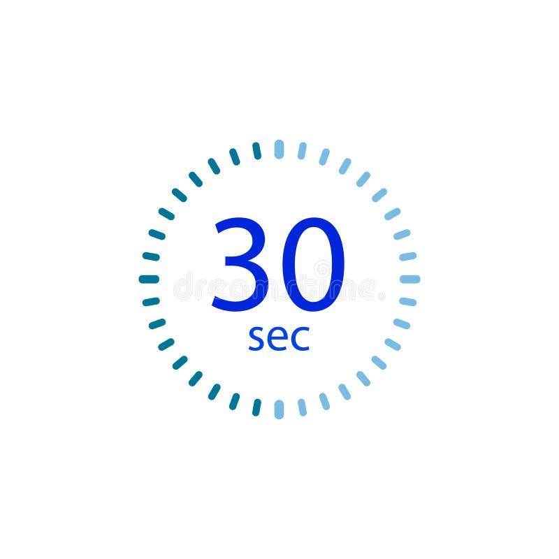 Stopwatch Icon for 30 Seconds. Vector Illustration Eps 10 Stock ...