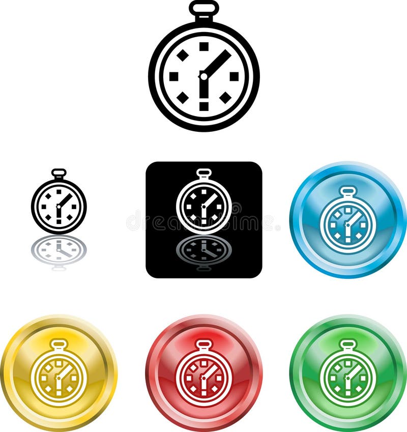 Stopwatch icon symbol stock vector. Illustration of button - 3841415