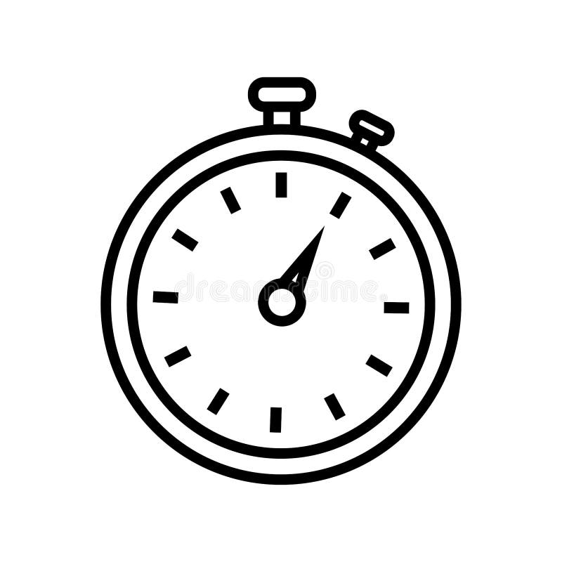 Stopwatch Icon. Timer Icon Vector Illustration, Pixel Perfect Vector ...