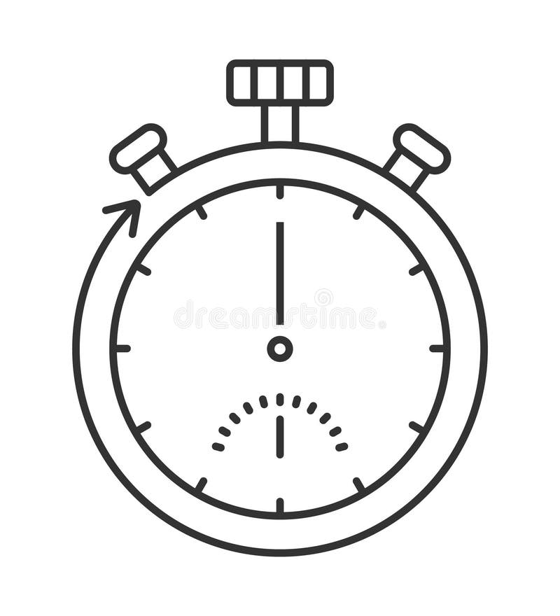 Stopwatch Icon Vector in Outline Style for Web Design, Logo, UI. Fast ...