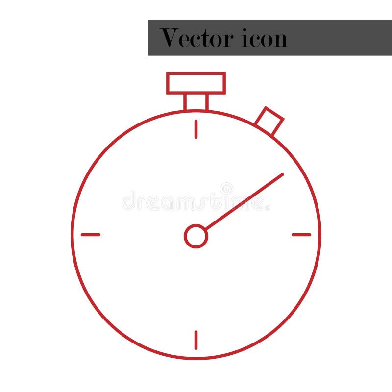 Stopwatch Icon. Vector of a Round Stopwatch with Arrows Stock ...