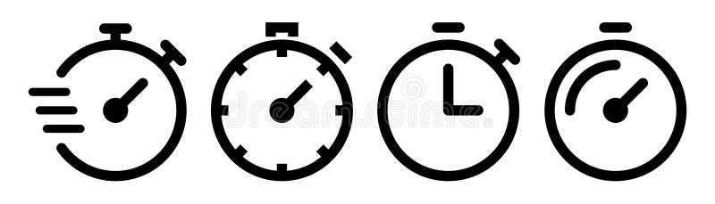 Stopwatch Icons Set. Outline Timer Symbol. Outline Stopwatch Icon Stock ... Stopwatch Icons Set. Outline Timer Symbol. Outline Stopwatch Icon Stock ...