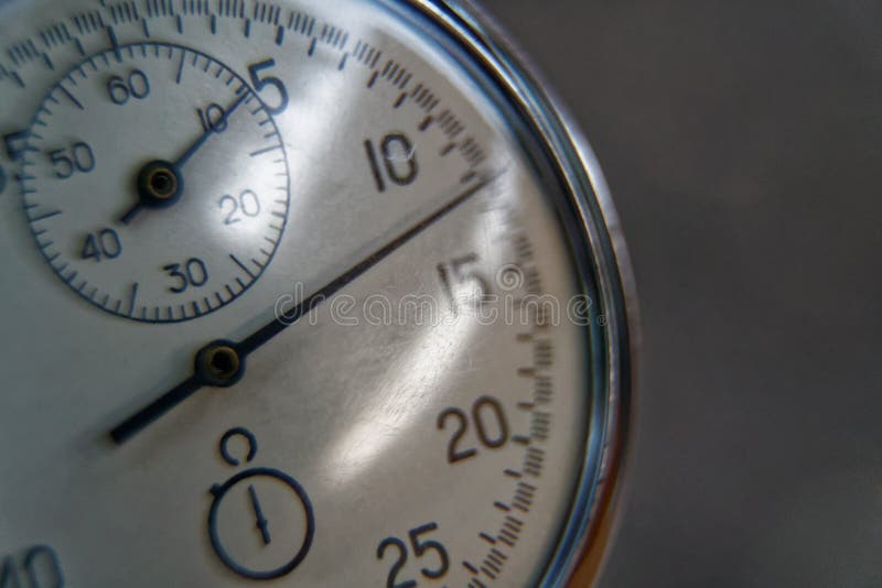 Stopwatch Lies on Bench Close-up, Time Shift Concept Stock Image ...