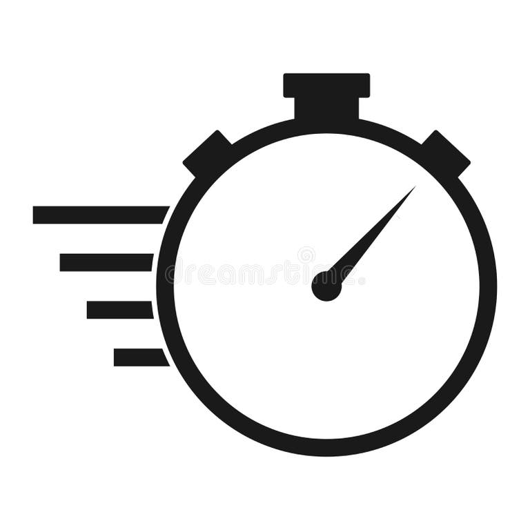 Stopwatch Line Vector Icon. Fast Time Delivery Stock Vector ...