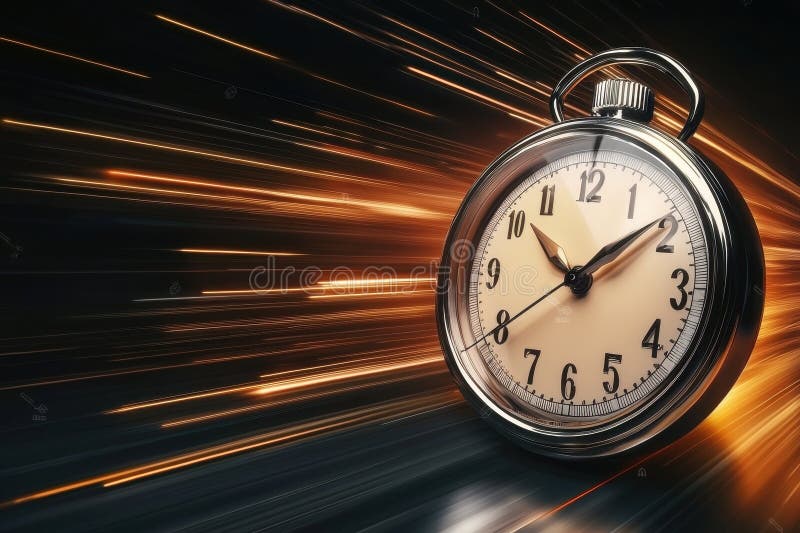 Stopwatch with Motion Blur Effect Creating Dynamic and Vibrant Burst of ...