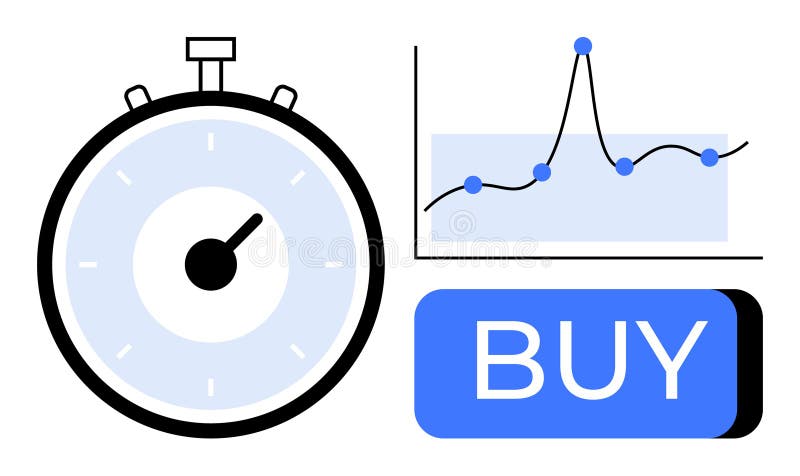 Stopwatch with Performance Chart and a BUY Button Representing ...