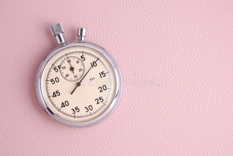 Stopwatch on a Pink Background Stock Image - Image of timer, pink ...
