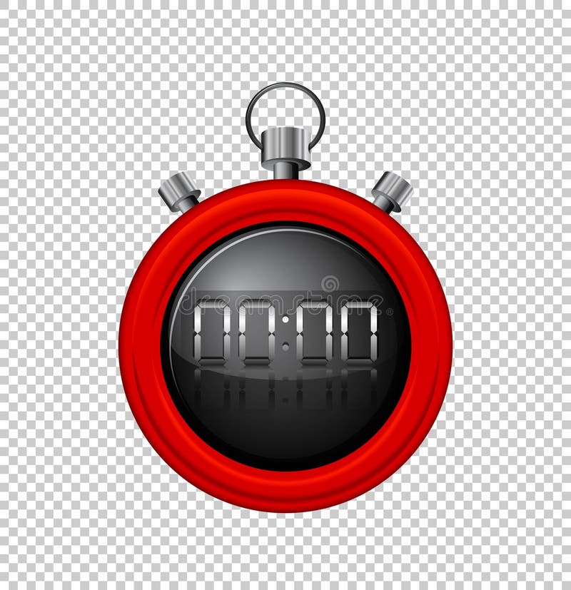 Stopwatch with red border stock vector. Illustration of watch - 92327907