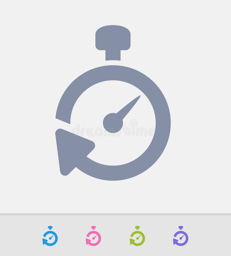 Stopwatch Reset - Granite Icons Stock Vector - Illustration of race ...