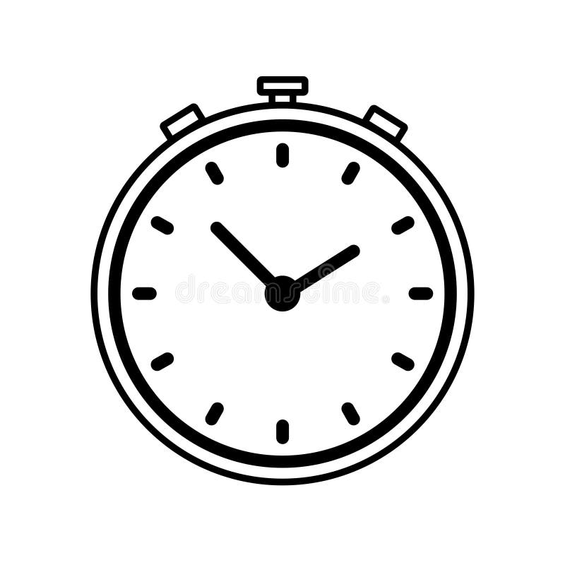Stopwatch Round Clock Icon, White Transparent Clock Face Arrow Icon ...