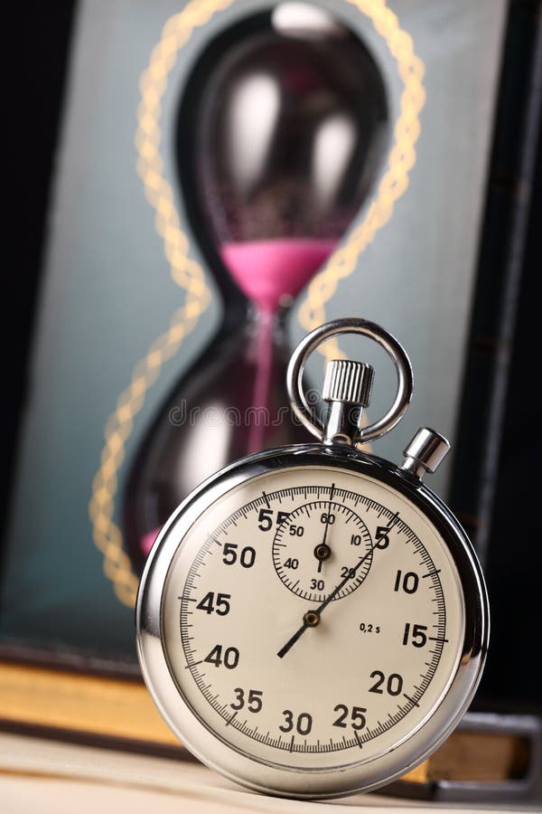 Stopwatch and sand watch stock image. Image of finish - 27753317