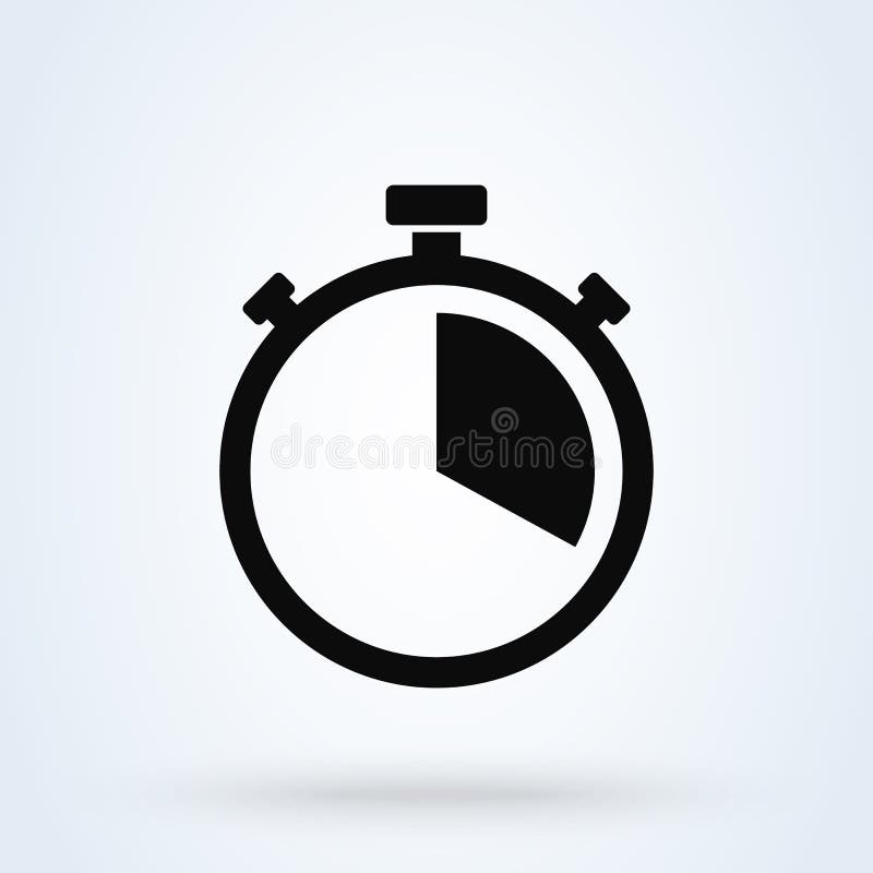 Stopwatch Simple Vector Modern Icon Design Illustration Stock Vector ...