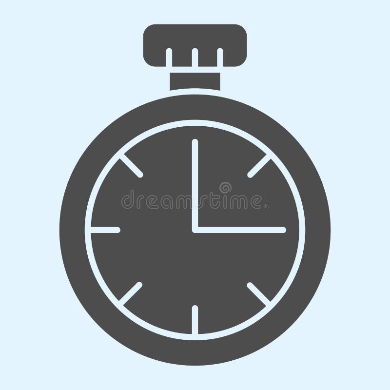 Stopwatch Solid Icon. Timer, Watch, Chronometer for Measuring Time ...