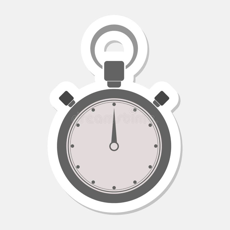 Stopwatch sticker stock vector. Illustration of clock - 83794892