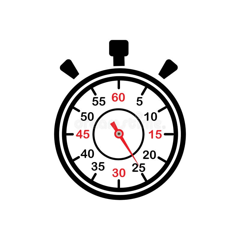 Stopwatch / Stop Watch Timer Logo Icon Vector Illustration Design ...