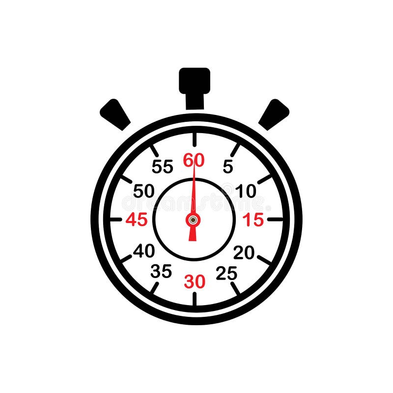 Stopwatch / Stop Watch Timer Logo Icon Vector Illustration Design ...
