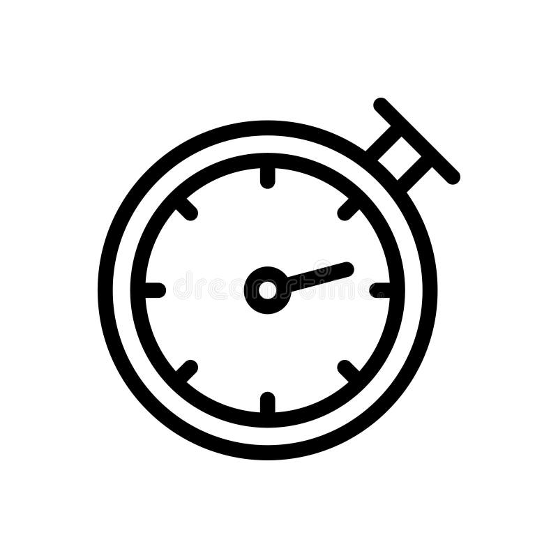 Stopwatch thin line icon stock vector. Illustration of start - 192937646